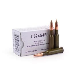 Wolf 762 X 54r 148 Grain Fmj New Production 762x54r Ammo For Sale