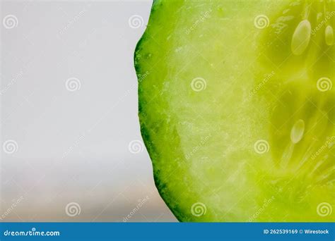 Cut Green Cucumber Texture Stock Image Image Of Healthy 262539169