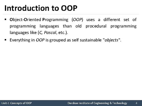 2140705 Object Oriented Programming With C Unit1 Concepts