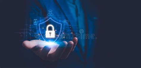 Cybersecurity And Network Protection Private Key Concept Data