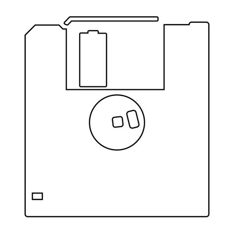 Floppy Disk Outline Black Color 5215522 Vector Art At Vecteezy