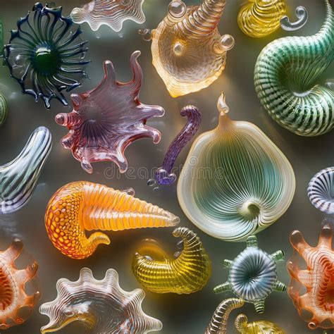 Colorful Abstract Glass Forms Stock Illustration Illustration Of