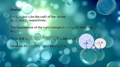 Sangaku Problem Intersecting Circles YouTube