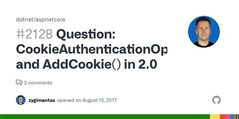 Question CookieAuthenticationOptions And AddCookie In Issue Dotnet Aspnetcore