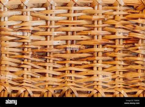 Knitted Straw Background Or Weaving Pattern Background In Macro Style Weaving Texture Classic