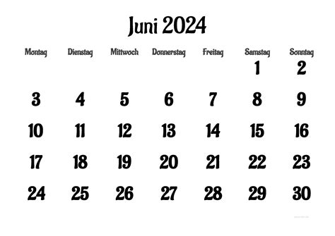 Kalender Juni 2024 Zum Ausdrucken Pdf Xls Png
