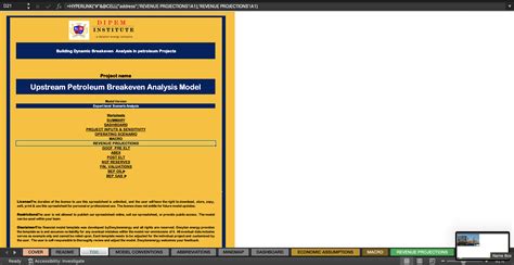Break Even Analysis Model For Petrolium Projects Eloquens