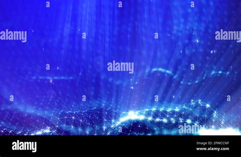 D Loop Abstract Animation With Beautiful Light Effects Of Glow Particles With Stock Video