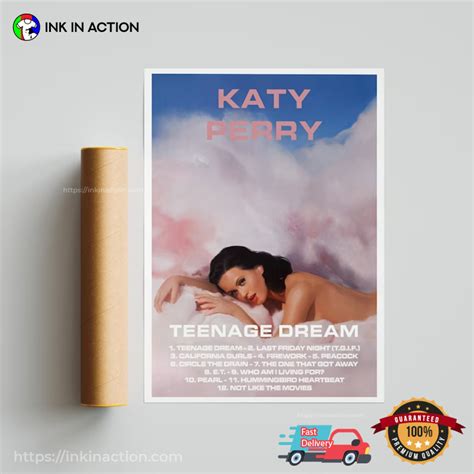 Katy Perry Teenage Dream Album Poster Ink In Action