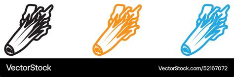 Celery Icon Logo Set Collection For Web App Ui Vector Image