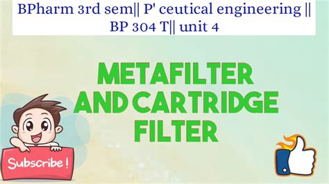 Metafilter And Cartridge Filter Youtube