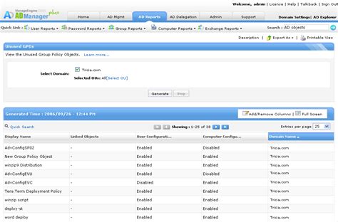 Windows Group Policy Reports Active Directory Gpo Reporting Tool