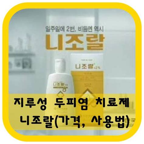 지루성 두피염 치료제 니조랄사용법 가격 네이버 블로그