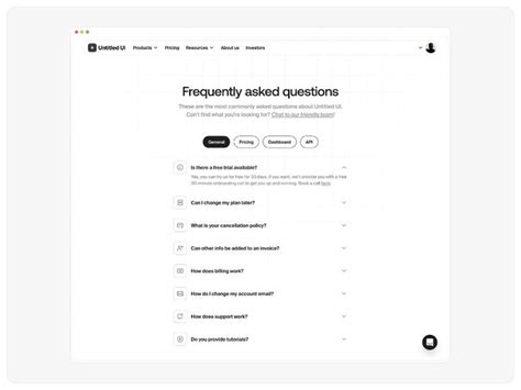 Frequently Asked Questions FAQs Untitled UI Web Design User Interface Learn Ux Design