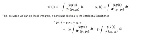 Calculus And Analysis How To Develop A Particular Solution For Inhomogeneous Ode Using An