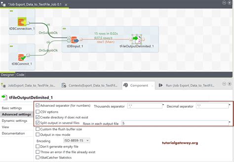 Export Database Table To Text File In Talend