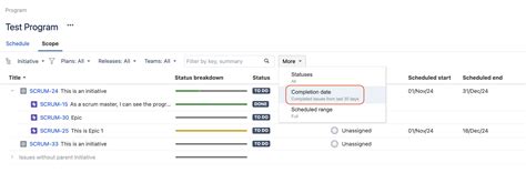 Some Resolved Jira Issues Are Missing From Advanced Roadmaps Programs Advanced Roadmaps For