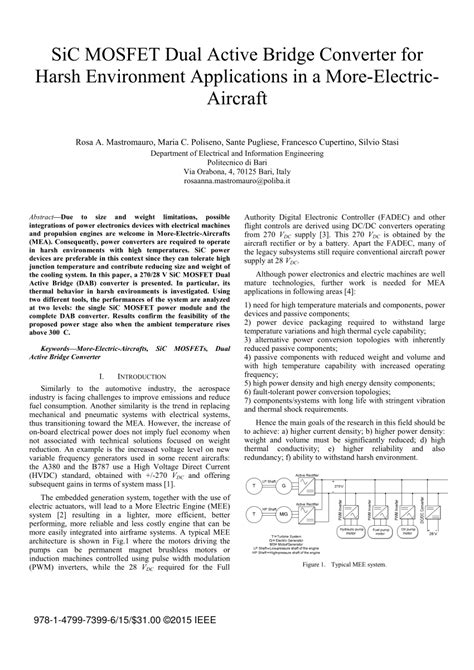 Pdf Sic Mosfet Dual Active Bridge Converter For Harsh Environment Applications In A More