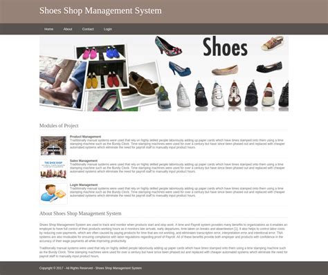 Python Django MySQL Shoe Shop Management System Project