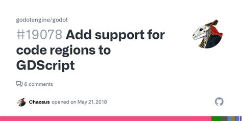 add support for code regions to gdscript · issue 19078 · godotengine