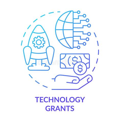 Technology Grants Blue Gradient Concept Icon Stock Vector Illustration Of Development Fund