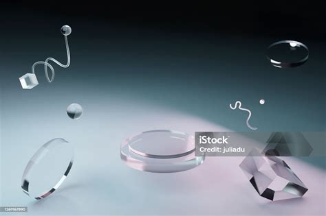 3d 네온 유리 피규어는 우주 나 바다에 떠있습니다 모형을위한 연단 0명에 대한 스톡 사진 및 기타 이미지 0명 3차원