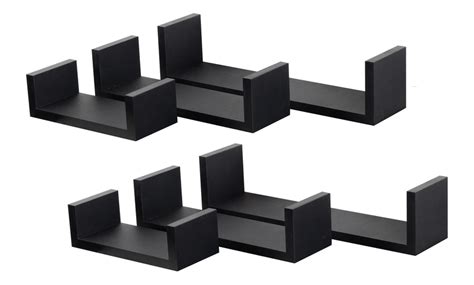 Rectangular Floating Shelves Set Groupon Goods