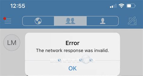 what does the network response was invalid mean on venmo capa learning