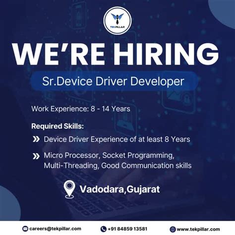 Tekpillar® On Linkedin Sr Devicedrivers Devicedriverdevelopment Microprocessors