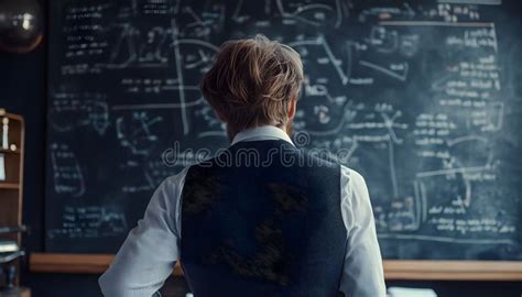 The Enigma Of Equations A Man Contemplates Complex Scientific Formulas