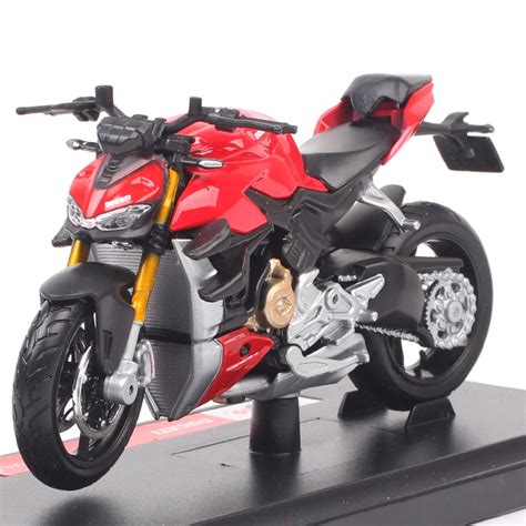 兒童 1 18 比例 Maisto 迷你 Ducati Super Naked V4 S 摩托車壓鑄和玩具車街頭霸王自行 蝦皮購物