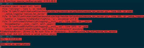 echo neovim rpc serveraddr error · issue 41 · roxma vim hug neovim