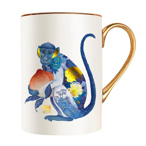 Chinese Zodiac Monkey Mug By Artist Chris Chun