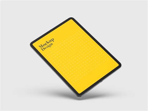 Premium Psd A Yellow Square Tab Mockup