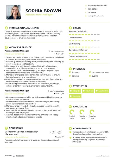 10 Assistant Hotel Manager Resume Samples And Templates For 2026
