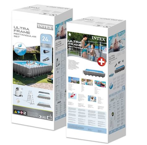 Intex 24 Ft X 12 Ft X 52 Ultra Xtr Frame™ Rectangular Pool Set Wi Thestationerycompany Pk