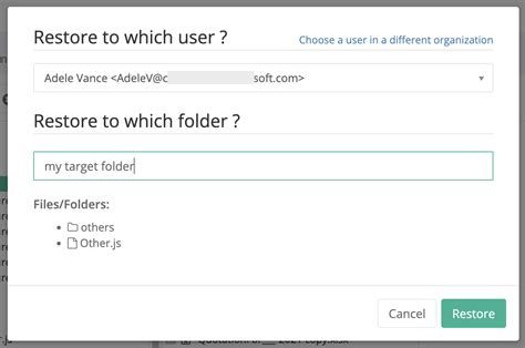 Cubebackup How Can I Restore My Backups To A Specific Folder