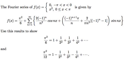 the fourier series of f x {0 pi