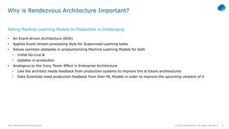 Productionizing Predictive Analytics Using The Rendezvous Architecture