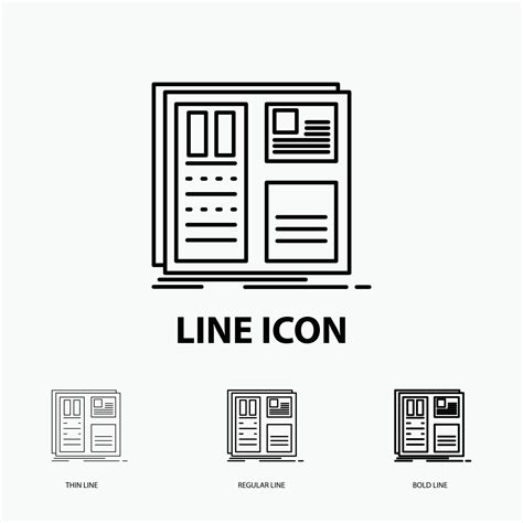 Design Grid Interface Layout Ui Icon In Thin Regular And Bold Line