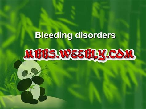 Bleeding Disorder Ppt