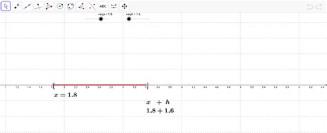 Dynamic X H Interval Geogebra