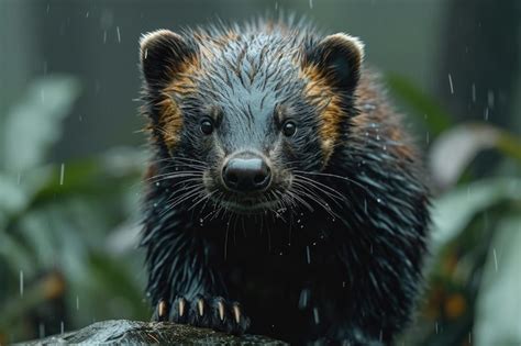 Premium Ai Image A Powerful Wolverine Prowls Through The Dense Shadows Of A Forest