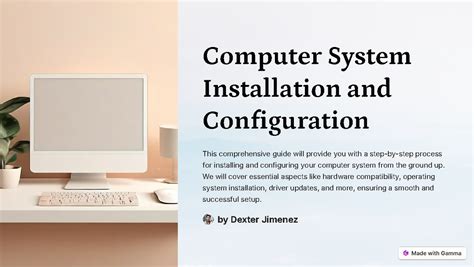 Computer System Installation And Configuration Computer System Installation And Configuration