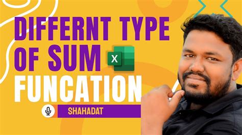 Class 3 How To Use Different Type Of Sum Function In Excel Zero To