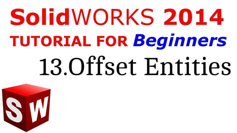 Solidworks Tutorial For Beginners 13 Offset Entities Youtube
