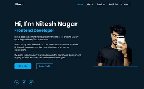 Css Webdevelopment Frontend Coding Portfolio Html Techjourney Nitesh Nagar