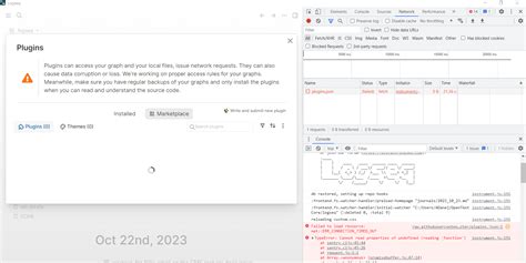 Plugin Marketplace Loading Issue · Issue 9384 · Logseqlogseq · Github