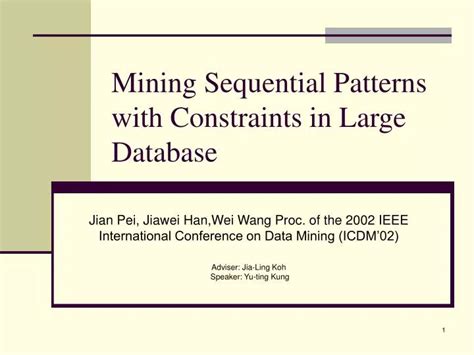 Ppt Mining Sequential Patterns With Constraints In Large Database Powerpoint Presentation Id