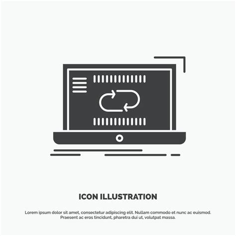 Communication Connection Link Sync Synchronization Icon Glyph Vector Gray Symbol For Ui And